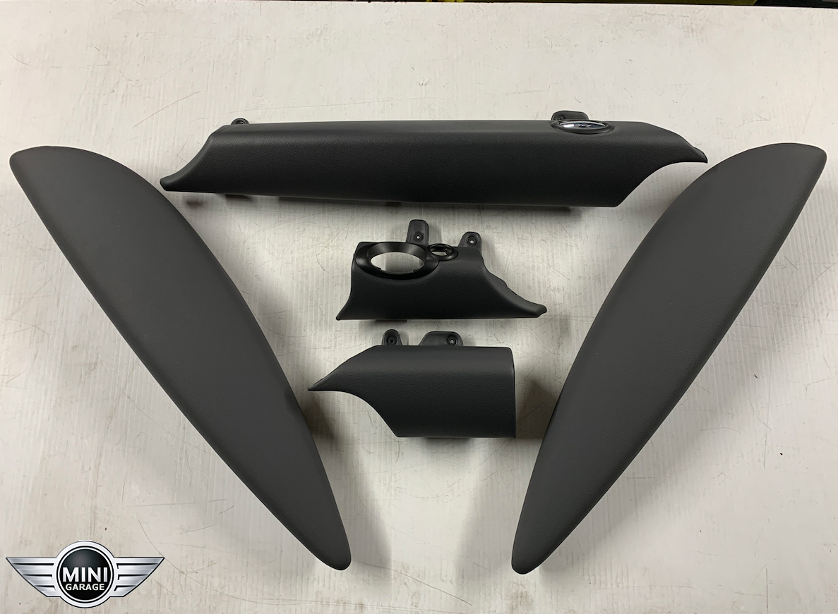 Dark Grey Dash Knee Roll Trim Bolster Set- R55, R56, R57 Mini One ...